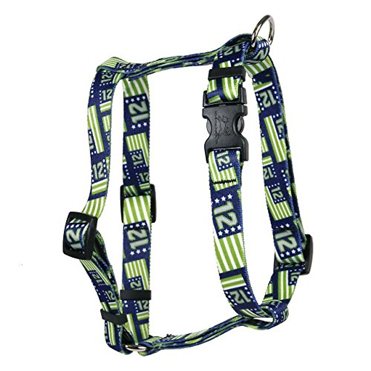 Yellow Dog Design 12th Dog Flags Roman Style H Dog Harness, X-Large/1" Wide