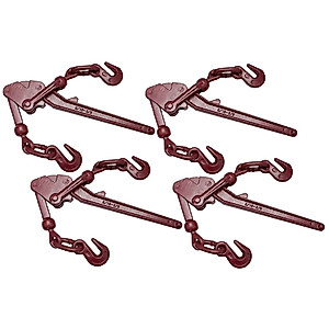 Mytee Products (4 Pack Recoil-Less Safety G70 Chain Lever Snap Binder 5/16" - 3/8" 5400 WLL Flatbed