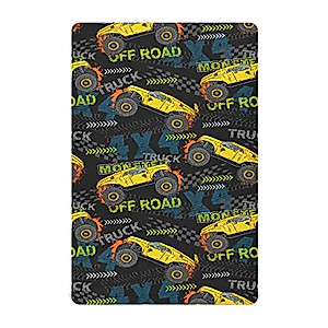 Truck Car Trace of Tire Baby Crib Sheets - Fitted Crib Sheet, Boys & Girls Cotton Crib Sheet for Standard Crib and Toddler Mattresses - S