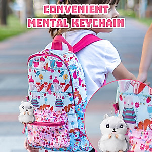 Chivao 10 Pcs Hamster Plush Stuffed Animal, Hamsters Plush Toys Hamster Toy Gift Keychain for Kids Birthday Party(Cute Colors)