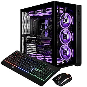 CLX Set Gaming Desktop - Liquid Cooled Intel Core i9 13900KF 3GHz 24-Core Processor, 64GB DDR5 Memory, GeForce RTX 4070 12GB GDDR6X Graphics, 2TB SSD, 6TB HDD, WiFi, Windows 11 Home 64-bit