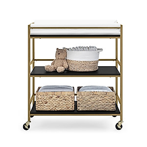 Delta Children Jade Changing Table/Cart, Ebony Melamine/Bronze