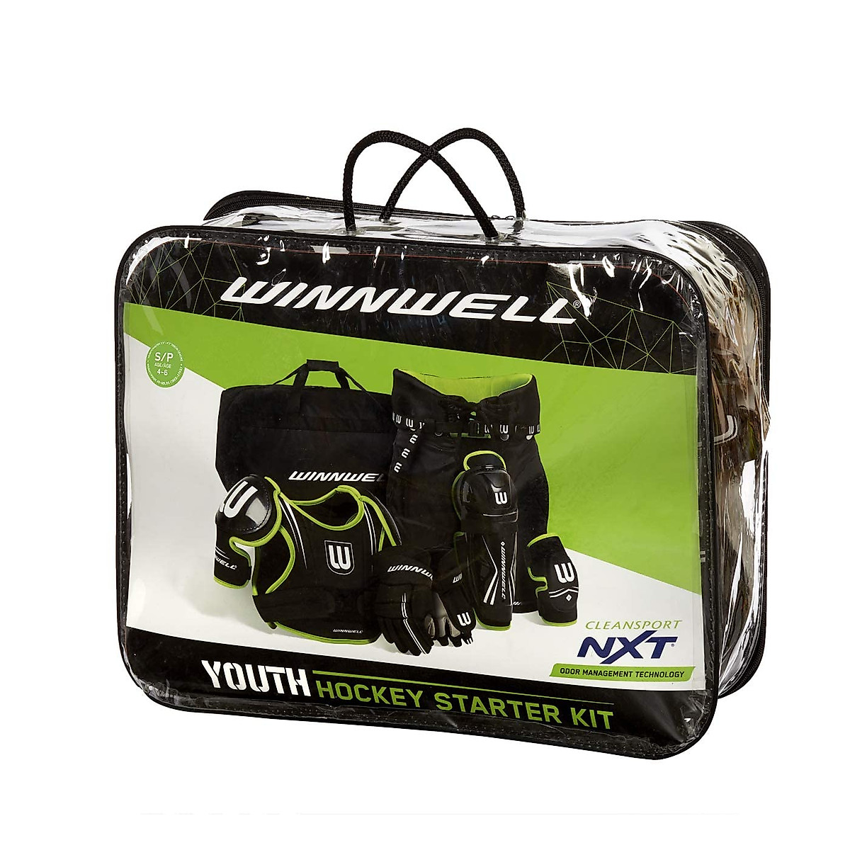 Winnwell Hockey Protective Gear Set - Ice Hockey Equipment with Bag - Youth Hockey Gear Kit- Shoulder, Elbow, Shin pads, Gloves, Pants & Bag