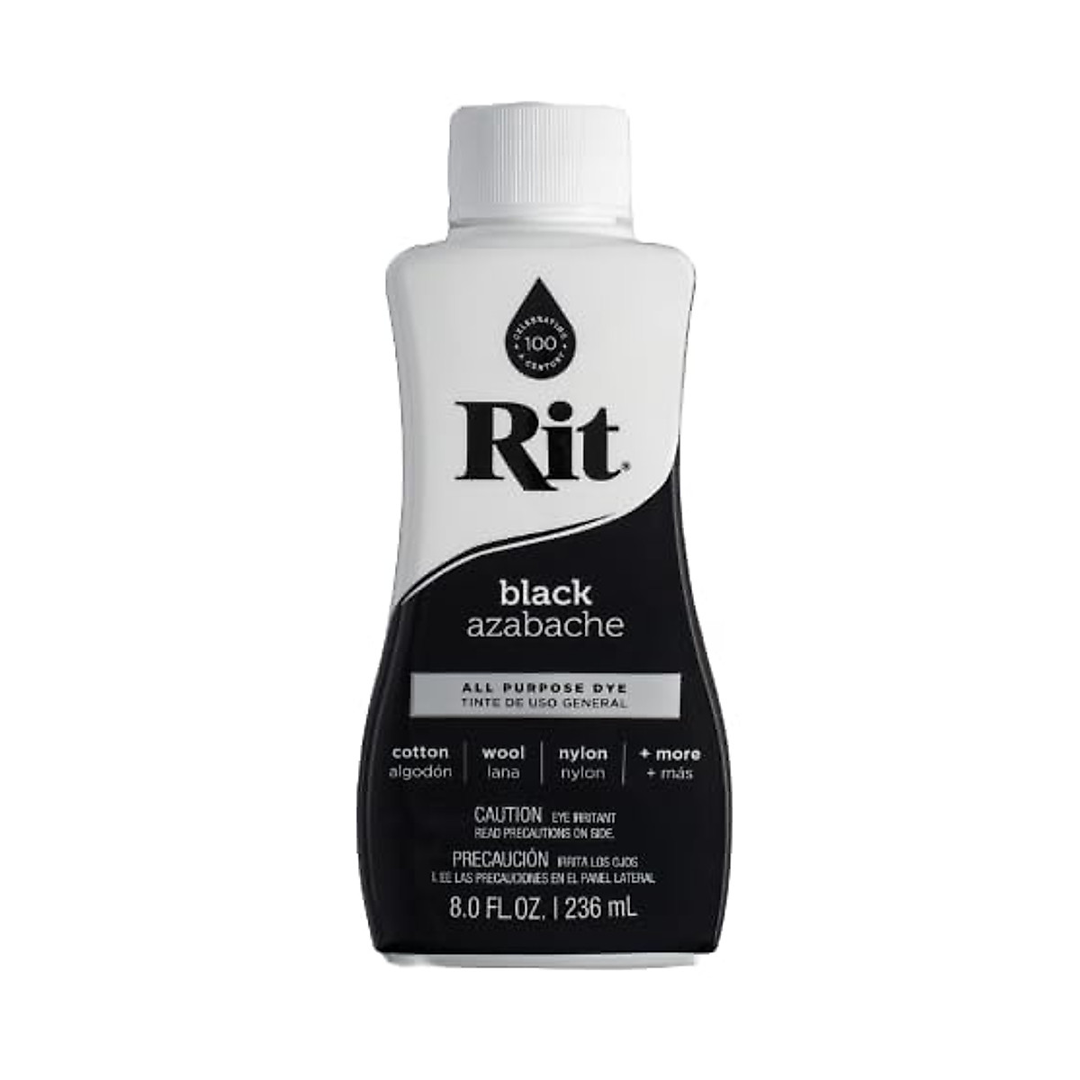 Rit All Purpose Liquid Fabric Dye Bundle (4 Pack), 2 - Black 8oz Dye + 2 - Navy Blue 8oz Dye