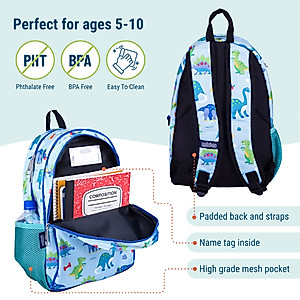 Wildkin 15-inch Kids Backpack – Durable, Padded, Adjustable for School & Travel - Dinosaur Land