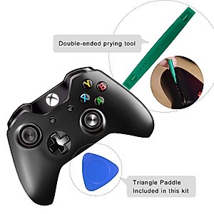 Xbox One Controller Joystick Replacement,RGEEK 4PCS Xbox one Joysticks Replacement Parts with T6 T8 T10 Repair Screwdriver Kit for Xbox One Controller