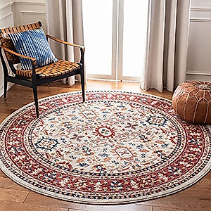 SAFAVIEH Charleston Collection 9' x 12' Navy / Cream CHL412N Oriental Distressed Non-Shedding Living Room Bedroom Dining Home Office Area Rug