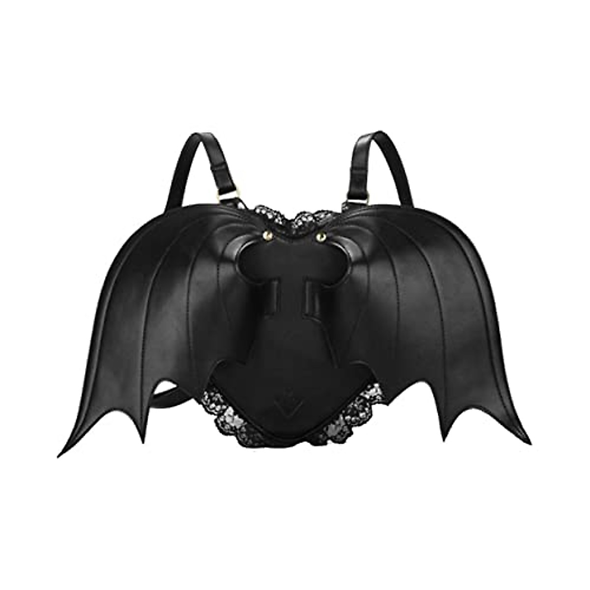 Domccy Women Mini Backpack,Women Mini Backpack,Novelty Black Bat Backpack Fashion Shoulder Bags Purse for Women Girls Black| Backpack