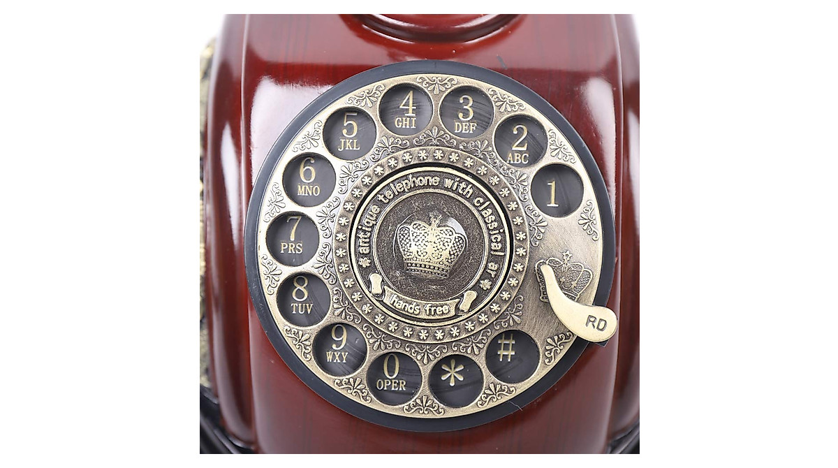 Vintage Rotary Landline Phone - Antique European Style Telephone
