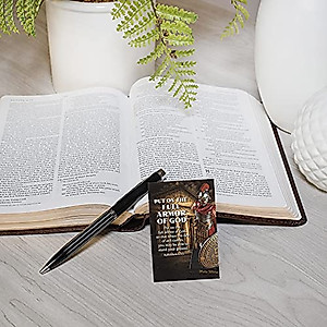 Full Armor of God Bronzed 2 x 3 Paper Keepsake Itty Bitty Bookmarks Pack of 24
