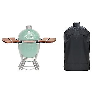 KAMaster 2 Slats Folding Side Shelves with 29 in Grill Full Cover，for Large Big Green Egg