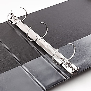 Avery Economy Binders with Round Rings & LABEL HOLDER - BLACK, 1", 1 Pack, Model:04301