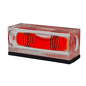 High precision mini level bubble, mini level bubble, three line level ball, level ruler, household level magnetic 4PCS (40x17.5x15mm red magnetic)