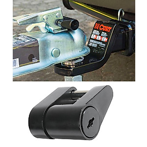 ESEWALAS Trailer Tongue Coupler Lock,Trailer Tongue Coupler Lock Pin,Dia 1/4 Inch,3/4 Inch Span,Security Full Protection Towing Power Hauling,Trailer Hitch Lock (Black)