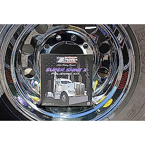 ZEPHYR CUSTOM POLISHING PRODUCTS Super Shine X Aluminum Polishing Kit with Buffing Pads and Polishing Compound, for Big Rigs, Pontoons, and Aluminum Wheels
