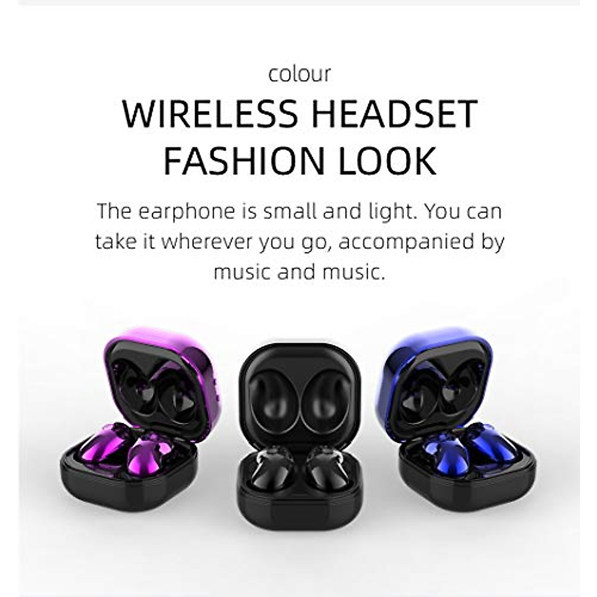 S6 Plus Wireless Earbuds Bluetooth Headphones with Wireless Charging Case IPX4 Waterproof Stereo Earphones in-Ear for SPOR (Red)