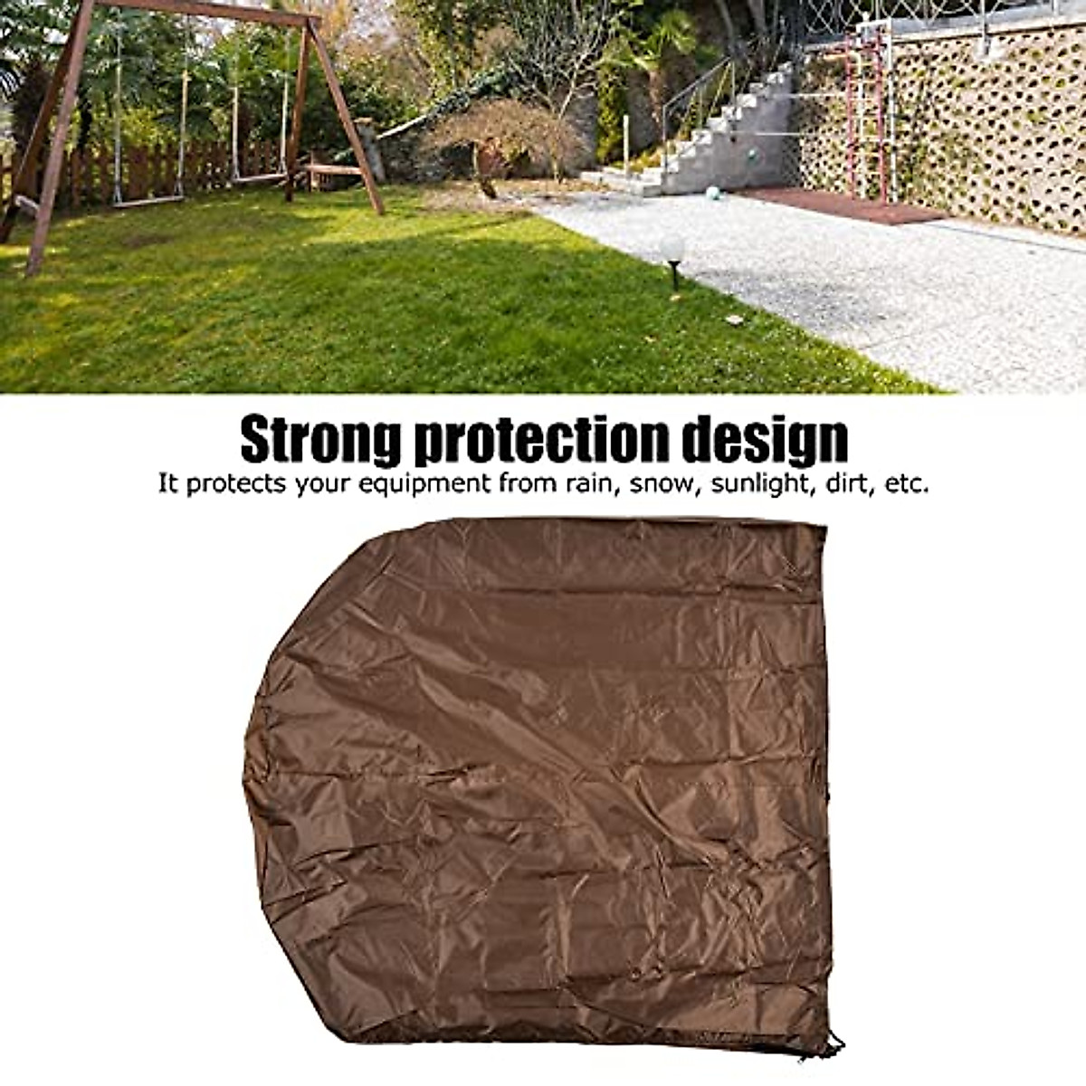Heater Covers Garden Heater Cover Waterproof Sunproof Rainproof Patio Heater Dustproof Cover Protector for Courtyard Terrace Outdoor Patio Heater Cover Outdoor Heater for Covered Patio(Coffee)