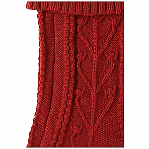 Bellivera Christmas Stockings 3 Pack Large Size Cable Knitted Xmas Stockings 18 inch Personalized Heart Red & White & Green Hanging Stockings Set for Christmas Decorations