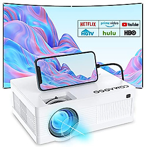 Projector 9500 Lumens, Mini Movie Portable Projectors + Ceiling Wall Mount Hanger for Mini Projector