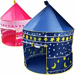 Creatov Kids Tent Toy Prince Playhouse - Toddler Play House Blue Castle for Kid Children Boys Girls Baby for Indoor & Outdoor Toys Foldable Playhouses Tents with Carry Case Great Birthday Gift Idea
