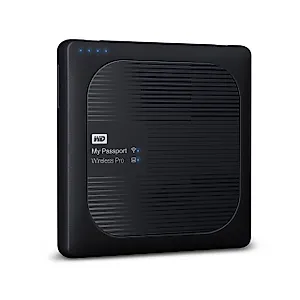 WD 1TB My Passport Wireless Pro Portable External Hard Drive, Wifi USB 3.0 - WDBVPL0010BBK-NESN