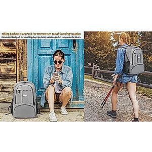 JIELV 30L Lightweight Packable Backpack Small Foldable Hiking Backpack Waterproof Daypack Travel Camping Outdoor for Women Men Valentines Day Gifts(Lgiht Grey)