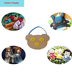 50 Pcs 4" x 4" Craft Fabric, Craft Bundle Patchwork, Pre-Cut Quilt Squares, Quilting Fabric Bundles with Sewing Kit for DIY Artcraft Pattern