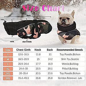 IECOii Extra Warm Dog Coat Reflective Adjustable Dog Jacket Dog Winter Coat with Buckle Fleece Turtleneck Dog Jacket for Cold Weather Soft Winter Coat for Small Medium Extra Large Dogs