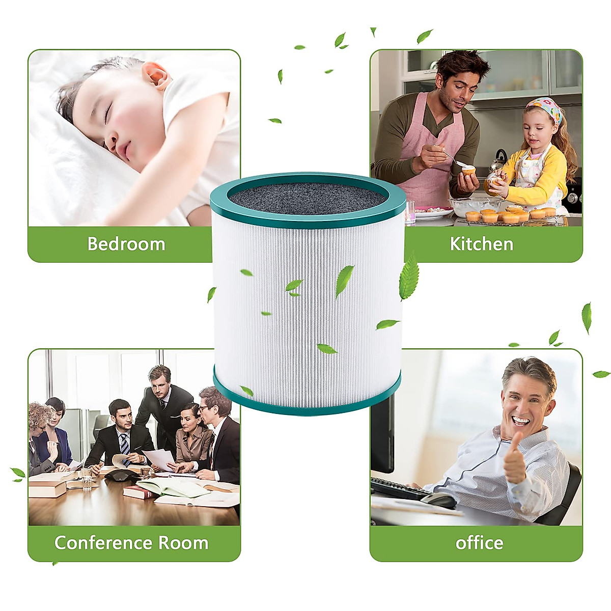 2 Pack,Air Purifier Filters Replacements,True HEPA Premium Grade Filters for Dyson Tower Purifier Pure Cool Link TP00,TP01,TP02,TP03,BP01,AM11 Models.Desk Purifier, Compare to Part # 968126-03