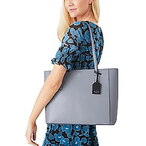 Kate Spade New York Schuyler Medium Leather Tote Shoulder Bag in Brushed Steel
