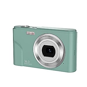 QSYY Boys and Girls Children's Digital Camera-36 Million Pixels, 16X Digital Zoom, with 32GB SD Card, High-Definition 1080P Rechargeable Mini Camera, Suitable for Students, Teenagers, Children,Green