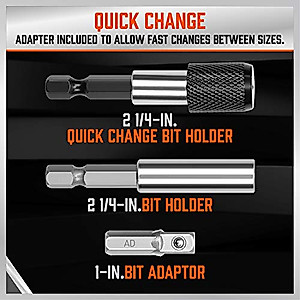 HORUSDY 208-Piece Professional Screwdriver Bit Set, Chrome Vanadium Steel Driver Bit Set, Includes Security Bits