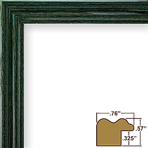 Craig Frames 200ASHGR 16 by 20-Inch Picture Frame, Wood Grain Finish, 0.75-Inch Wide, Green