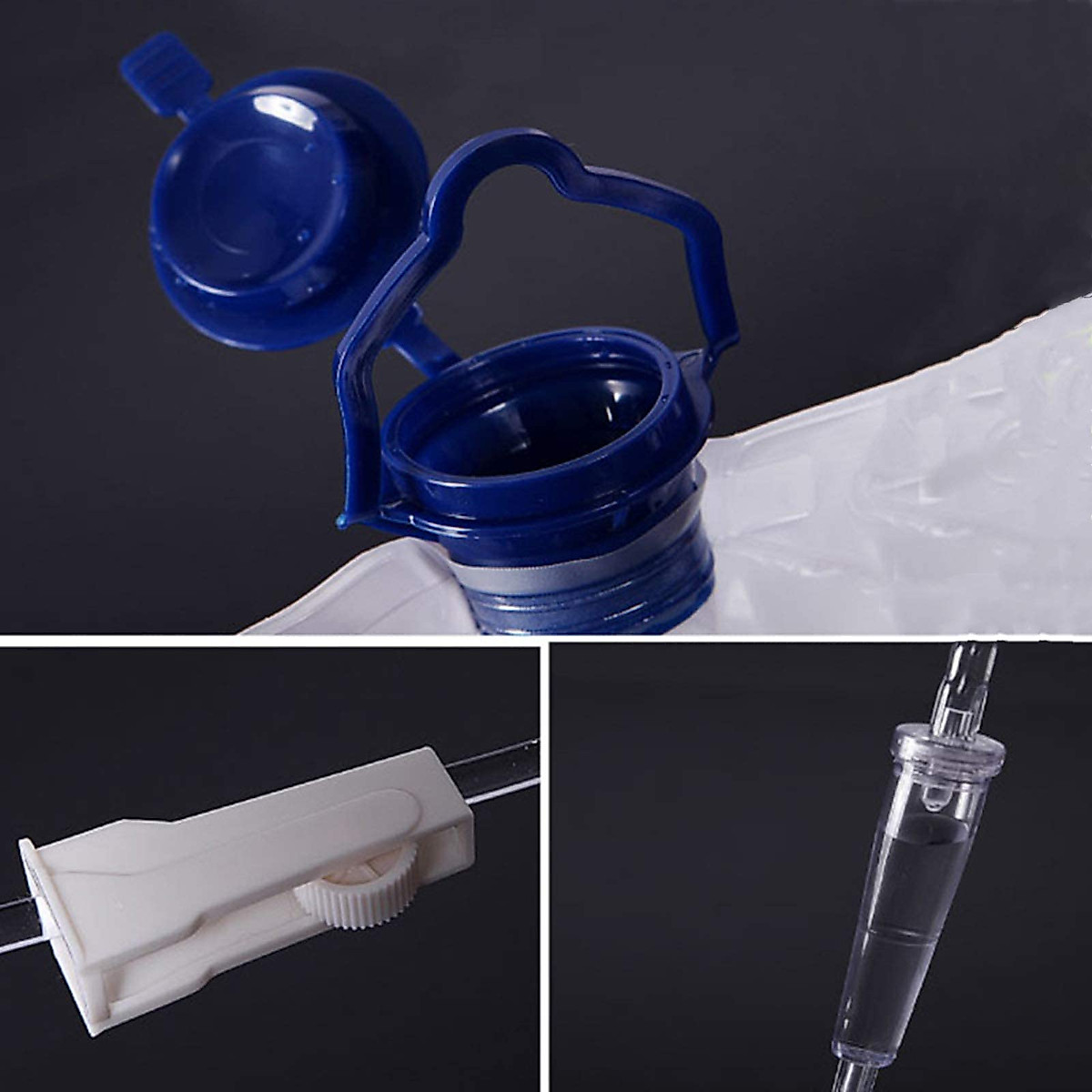 Reusable Home Enema Kit , 1200ML Enama Bag Kit for Colon Cleaning,Douche Bag Colon Douche Cleaner Body Detox Cleaning Kit-Including 1.8M Silicone Hose and 10 Soft Replacement Enema Tips