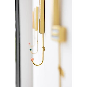 COLLECTIVE HOME - Monogram Wall Hooks, Wall Mounted Hooks for Hanging, Wood Letters for Wall Decor, Home-Bedroom-Living Room Gold Decor, Decorative Wall Hangers for Coat, Scarf, Bag(B)