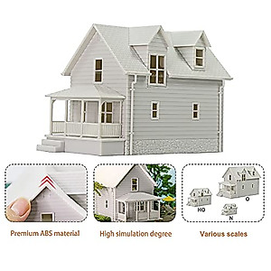 HO Scale Model Blank Buidlings Kit Unassembled House for 1:87 Model Train Layout JZ01JJ (HO Scale-1 Unit)