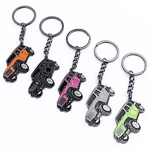 NHHC Key Chains for Car Keys,3D Creative Car Key Holder Compatible with Jeep Wrangler,Universal Car Key Chain with Key Ring (Pink)