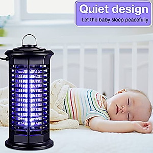 3 Pieces Bug Zapper Outdoor Indoor with Light Electric Mosquito Zappers Killer Electric Insect Fly Trap Insect Killer Insect Catcher for Home for Patio Bedroom Bathroom Living Office Courtyard