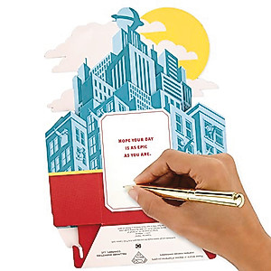 Hallmark Paper Wonder Superman Pop Up Father's Day or Birthday Card with Music (Plays Superman Theme)