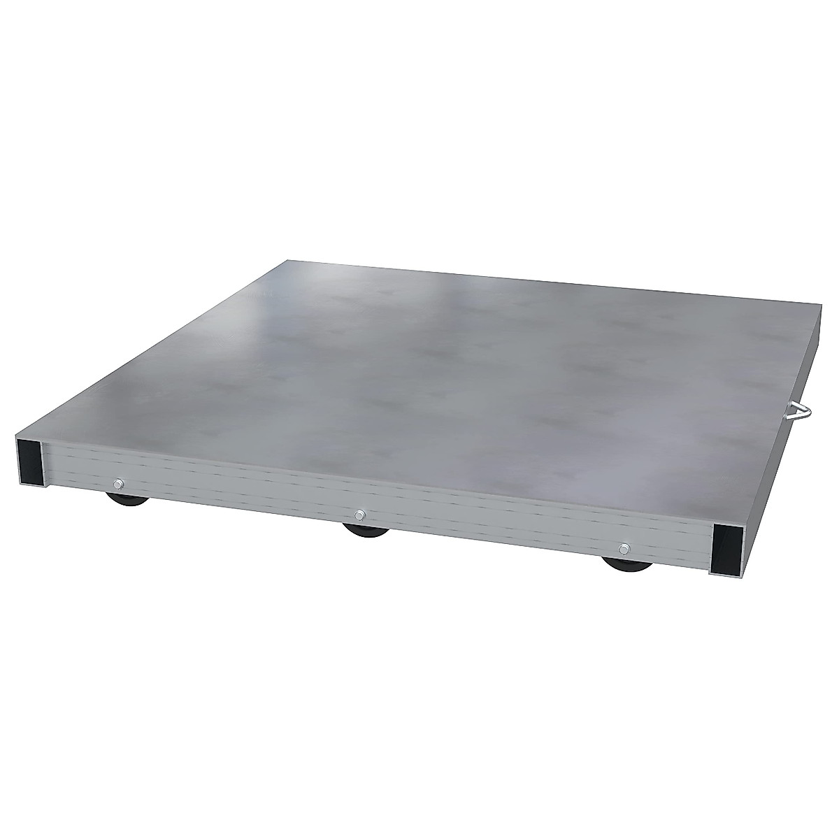 Vestil DOL-ST-3636-6NT Aluminum Pallet Dolly with Pallet Top 36 in. x 36 in. 4000 Lb. Capacity Silver