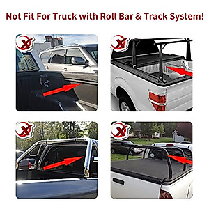 North Mountain Soft Roll Up Truck Tonneau Cover for 2017-2023 Honda Ridgeline Truck Bed, Truck Bed Cover fits 2017-2023 Honda Ridgeline 5ft Pickup Fleetside/Styleside Bed (64")
