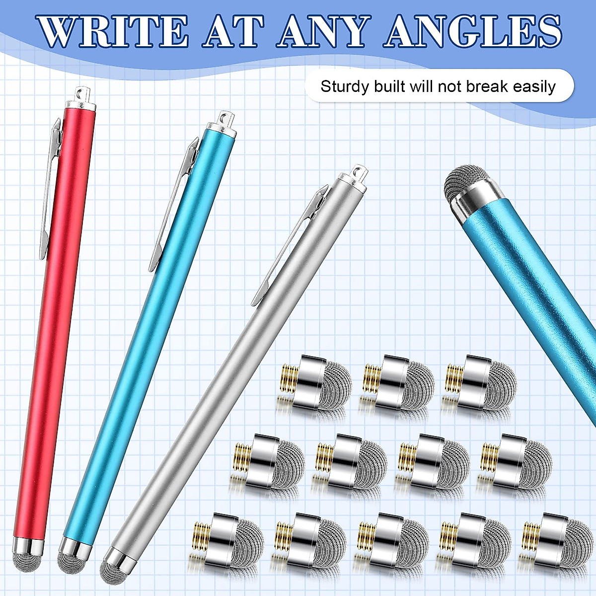 Konohan 24 Pieces 0.30 Inch (Dia) Stylus Replacement Fiber Tip Compatible with MEKO and Bargains Dept 0.3-inch Tip Series Stylus