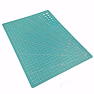 3pk Cutting Mat Blue Craft Mats Sewing Quilting Fabric Officematics Cutting Mats (A3 + A4 + A5) for Crafters Hobbyists and Artists (6pk)