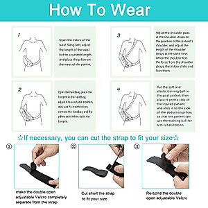 TANDCF bestlife Shoulder Abduction Sling with Removable Pillow & Exercise Ball, Shoulder & Arm Sling Immobilizer for Injury Support, Rotator Cuff, Surgery, Dislocated, Sublexion, Broken Arm