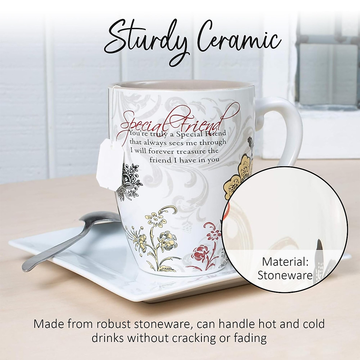 Mark My Words Special Friend Mug, 4-3/4-Inch, 20-Ounce Capacity