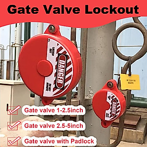 smseace 2Pack Gate Valve Lockout Device suited for 1to2-1/2"gate valve handles Gate Valve Lockout Water Spigot Lock for outdoor faucet Water Spigot Faucet Devices