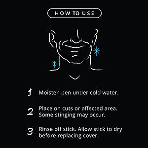 ROYAL SHAVE Alum Styptic Pen - Styptic Alum Stick for Post Shaving Irritation & Heals Accidental Cuts (0.35 oz) (1 PACK)