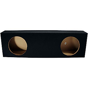 American Sound Connection Dual 12" Subwoofer Regular Standard Cab Truck Sub Box Enclosure 5/8" MDF - Black