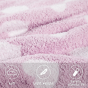 Kid Nation Baby Blankets for Girls Boys Toddler Double-Sided Heart Blanket,40"X 30"Soft Plush Crib Blanket Fluffy Baby Quilt Newborn Stroller Blanket,Prism Pink