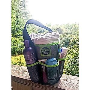 Camco 51997 Shower Caddy, 1 Pack, Black/Green